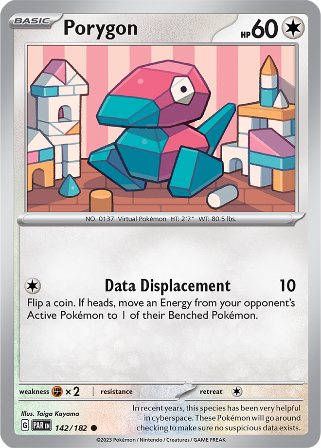 Porygon 142/182 SV Paradox Rift Common Pokemon Card TCG – Kawaii Collector