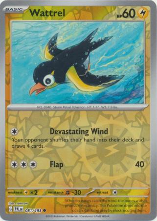 Wattrel 081/193 SV Paldea Evolved Reverse Holo Common Pokemon Card TCG ...