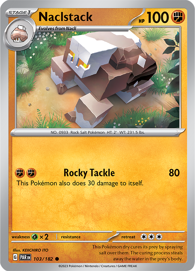 Naclstack 103/182 SV Paradox Rift Common Pokemon Card TCG – Kawaii ...