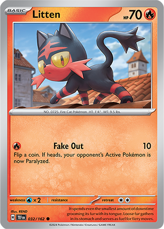 Litten 032/162 SV Temporal Forces Common Pokemon Card TCG – Kawaii ...