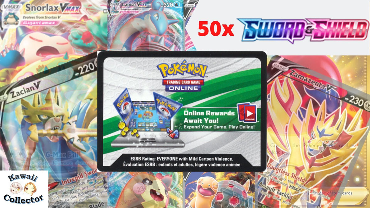 Sword and Shield Base Set Pokemon TCG Online Code x50 – Kawaii Collector