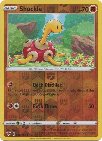 Shuckle 85/185 Vivid Voltage Reverse Holo Uncommon Pokemon Card TCG ...